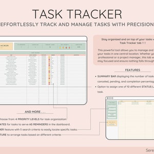 Client Tracker & Management Spreadsheet for Small Businesses W/ Task ...