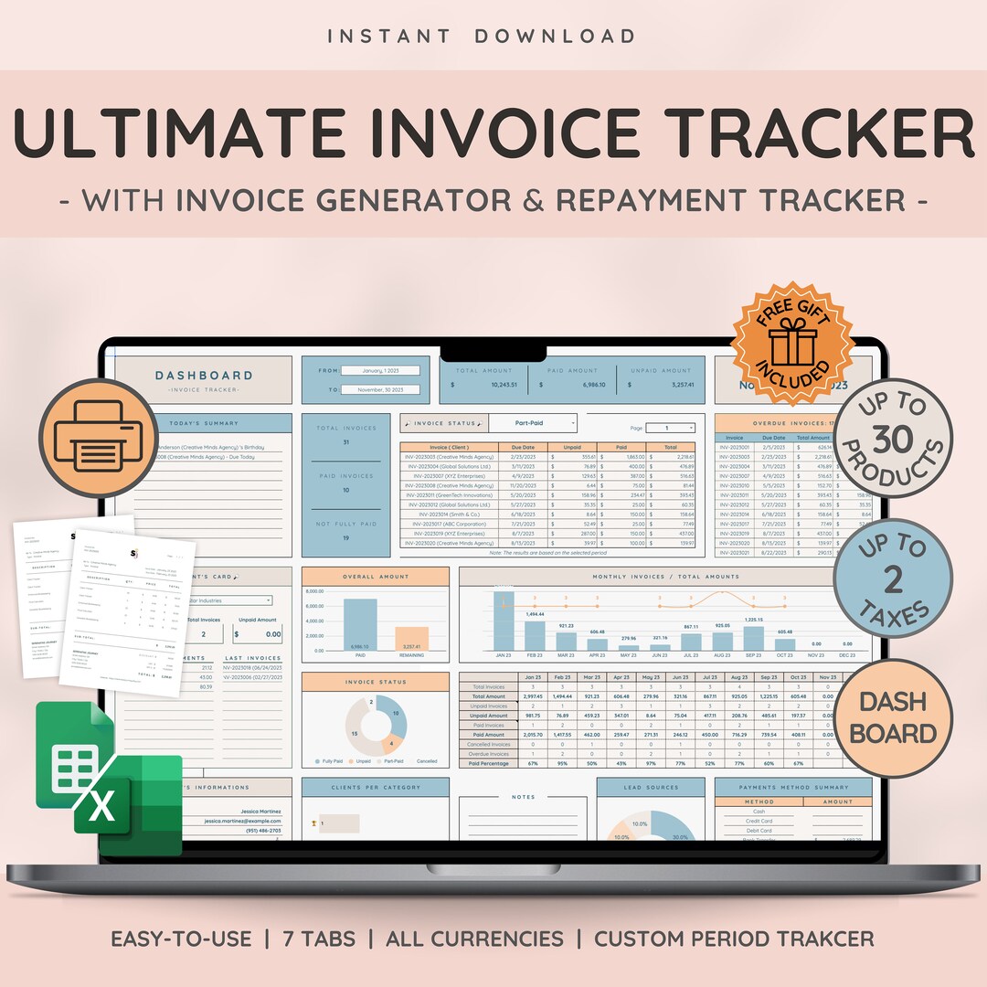 Invoice Tracker & Payment Manager With Invoice Generator Invoice ...