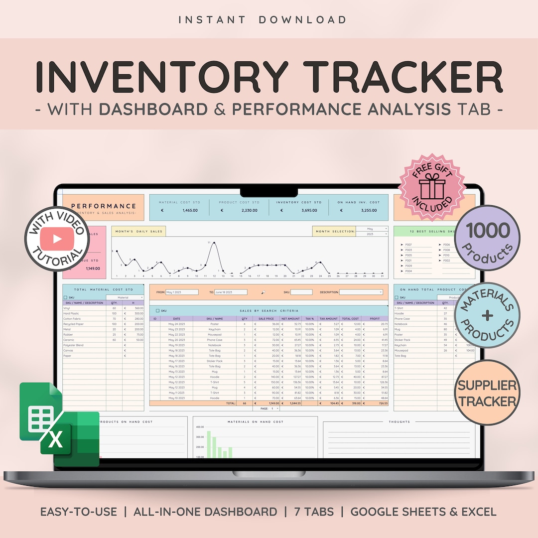 Inventory Management & Tracker for Materials and Products Inventory ...