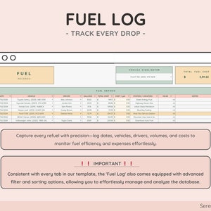 Vehicle & Mileage Tracker Log With Expenses, Fuel, Maintenance Tracker ...