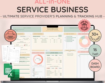 Small Business CRM Dashboard Bookkeeping Tracker W/ Task & Invoice ...