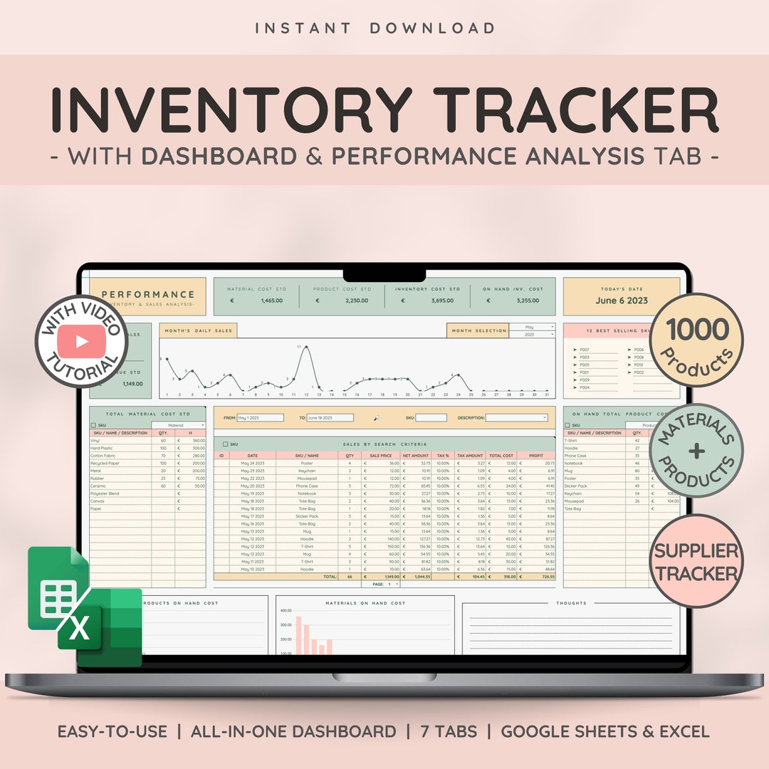 Inventory Tracker & Management for Small Business Product and Materials ...
