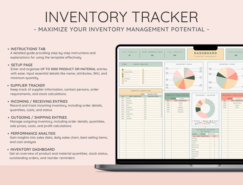 Inventory Tracker & Management for Small Business Product - Etsy