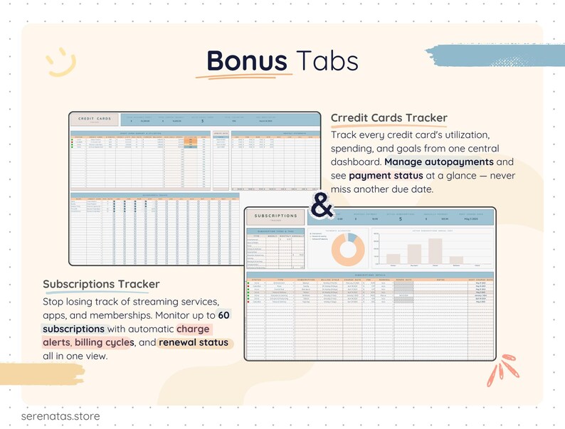 Budget Spreadsheet Google Sheets Annual Monthly Bill Tracker ...