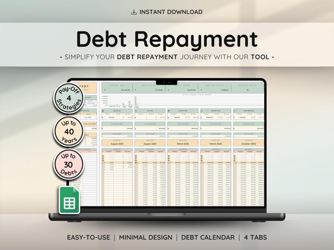 Debt Repayment Planner Google Sheets Snowball Avalanche Method Credit ...