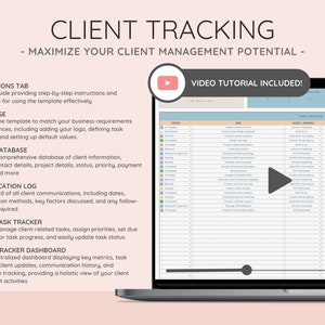 Client & Task Tracker Small Business Spreadsheet Template for Client ...