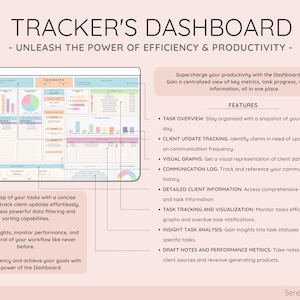 Client Tracker & Management for Small Businesses | CRM Tracker W/ Task ...