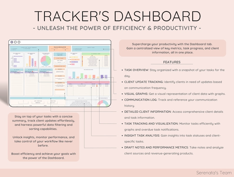 Client Tracker & Management for Small Businesses | CRM Tracker W/ Task ...