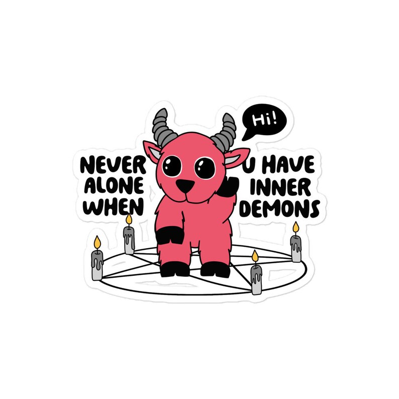 Inner Demons Sticker, Dark Fantasy Decal, Creepy Laptop Sticker, Gothic ...