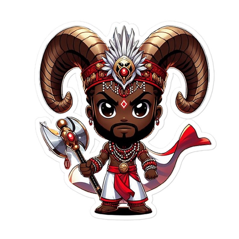 Chango Orisha Sticker, Chango Sticker, Orisha God of Thunder, African ...