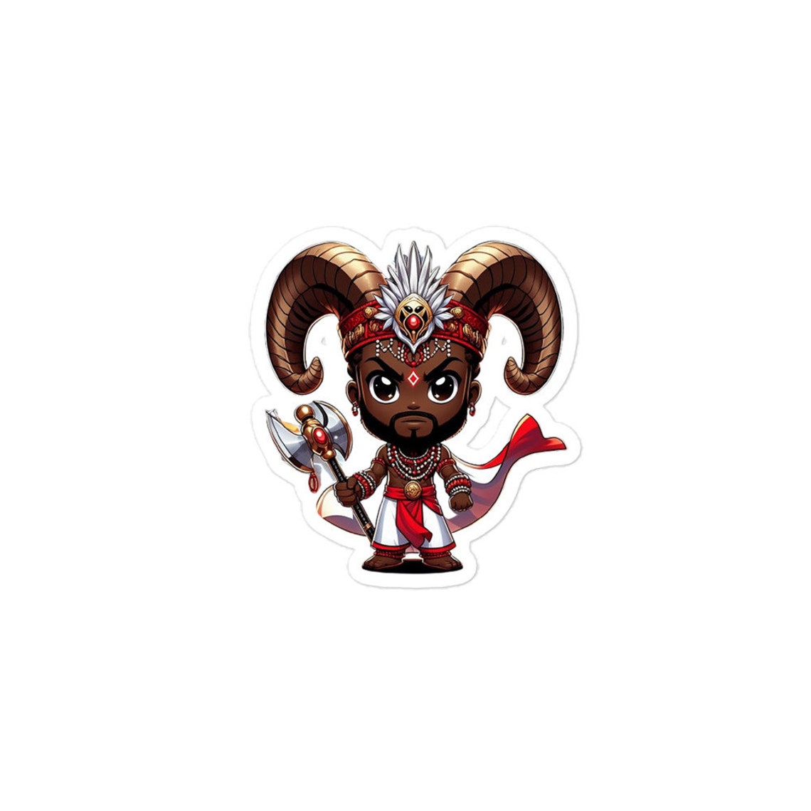 Chango Orisha Sticker, Chango Sticker, Orisha God of Thunder, African ...