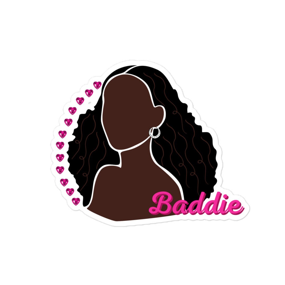 Black Woman Baddie Sticker, Laptop Decal, Waterproof Sticker ...