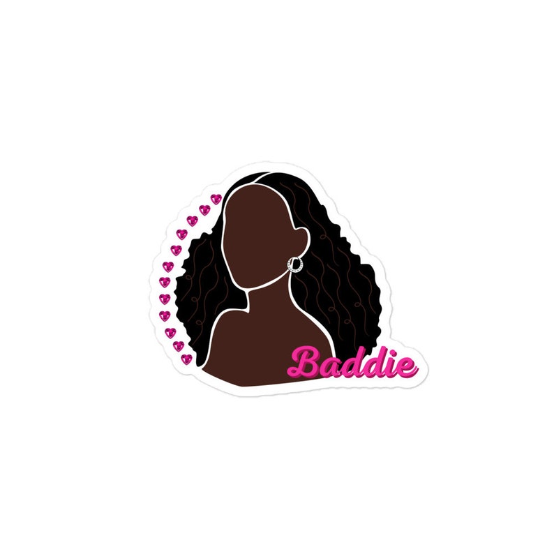 Black Woman Baddie Sticker, Laptop Decal, Waterproof Sticker ...