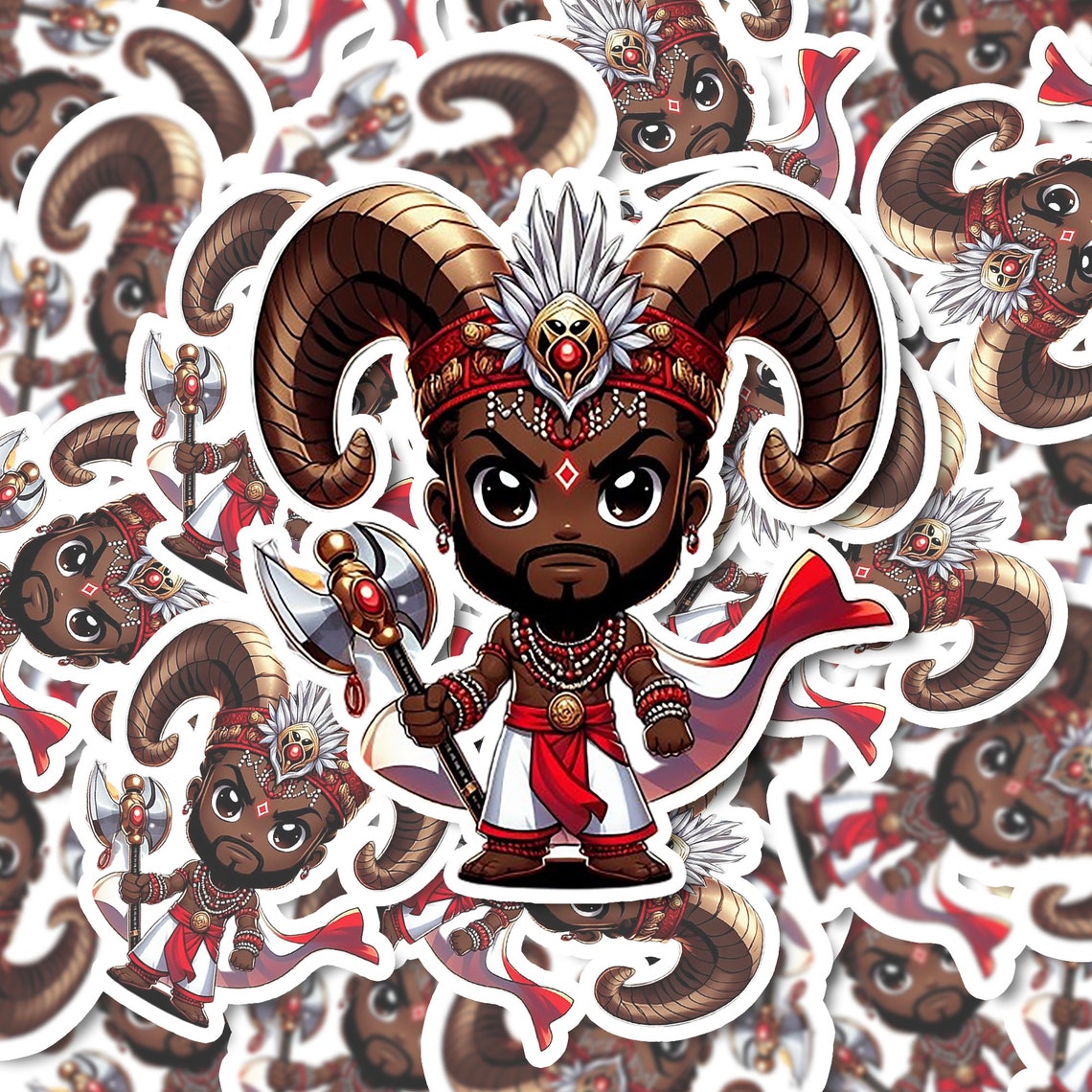 Chango Orisha Sticker, Chango Sticker, Orisha God of Thunder, African ...