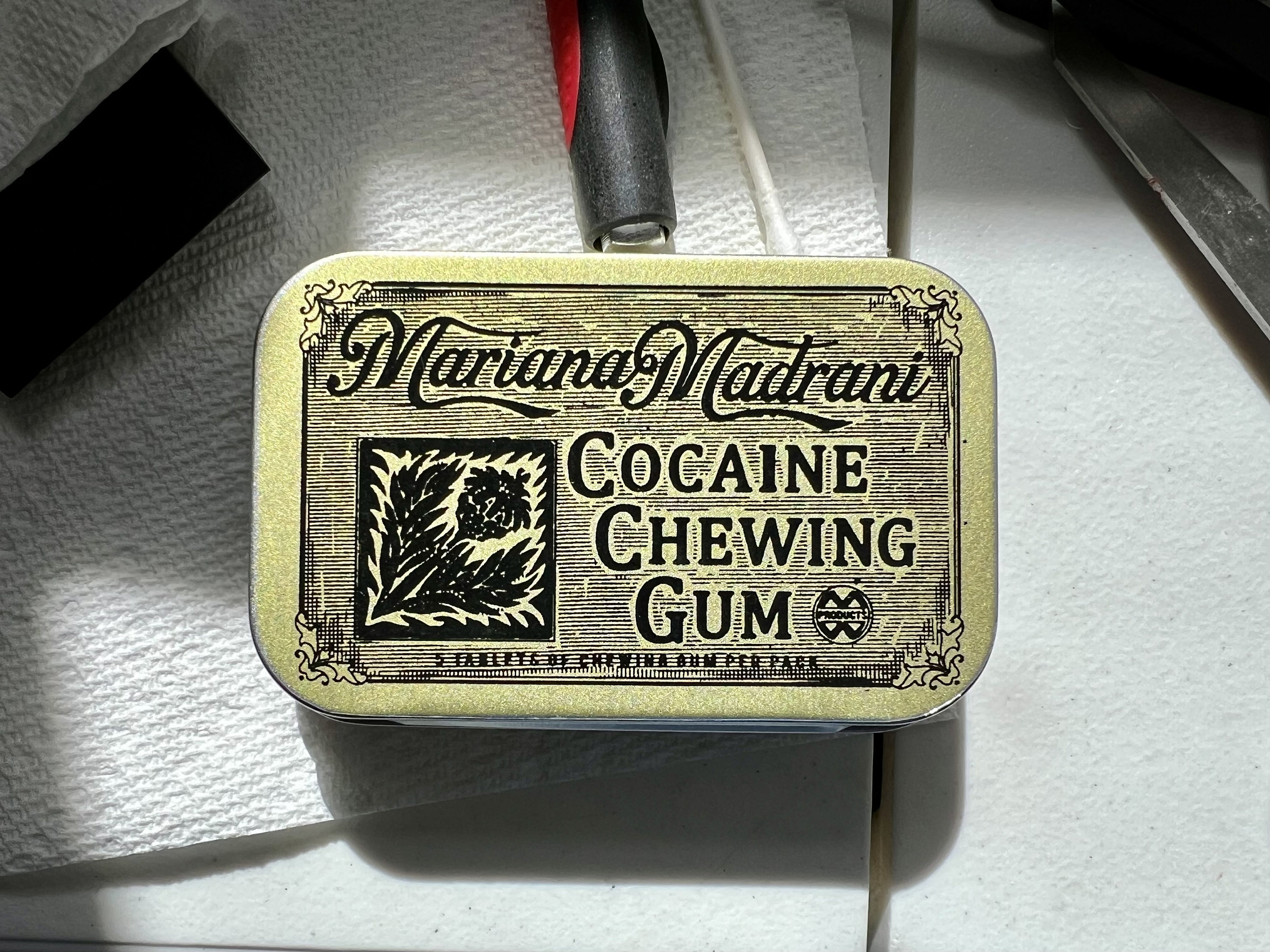Mariana Madrani Cocaine Chewing Gum - Reproduction Patent Medicine Tin ...