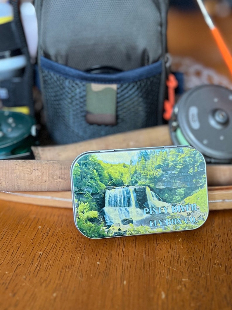 Hand-labeled Fly Box: Blackwater Falls Retro Fishing Storage - Etsy