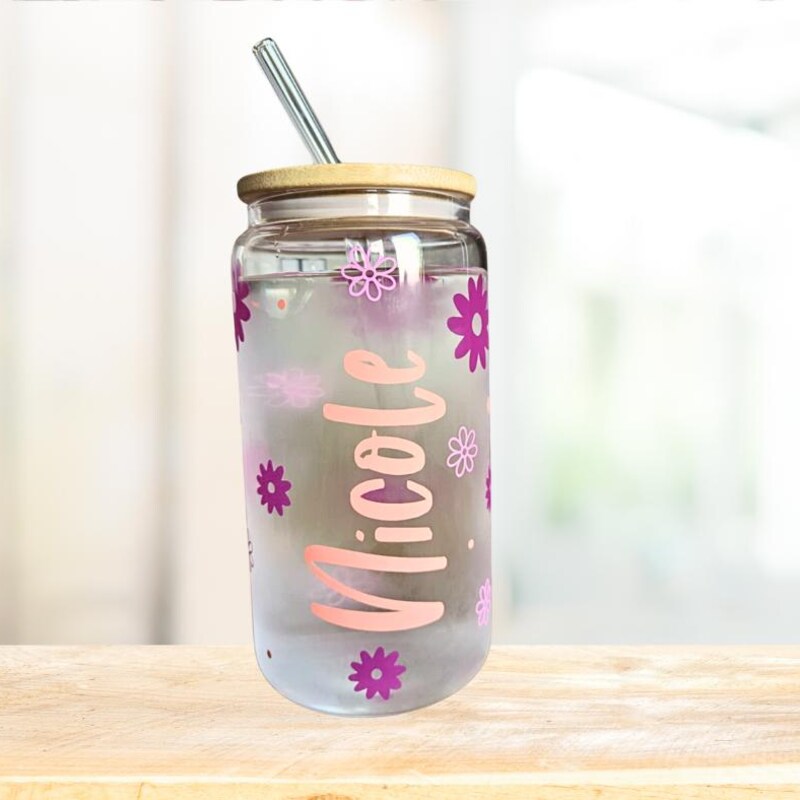 Cute Glass Water Bottle - Etsy