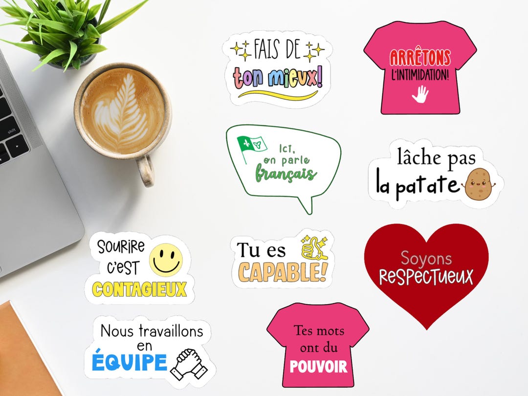 French Motivational Classroom Stickers: Motivational, Positivity ...