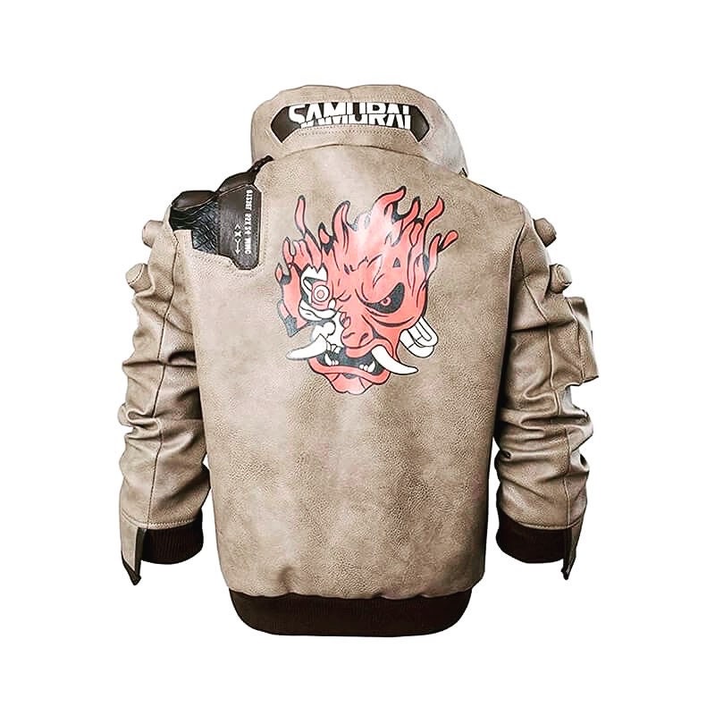 Cosplay Samurai Cyberpunk 2077 Jacket Leather Bomber Halloween - Etsy