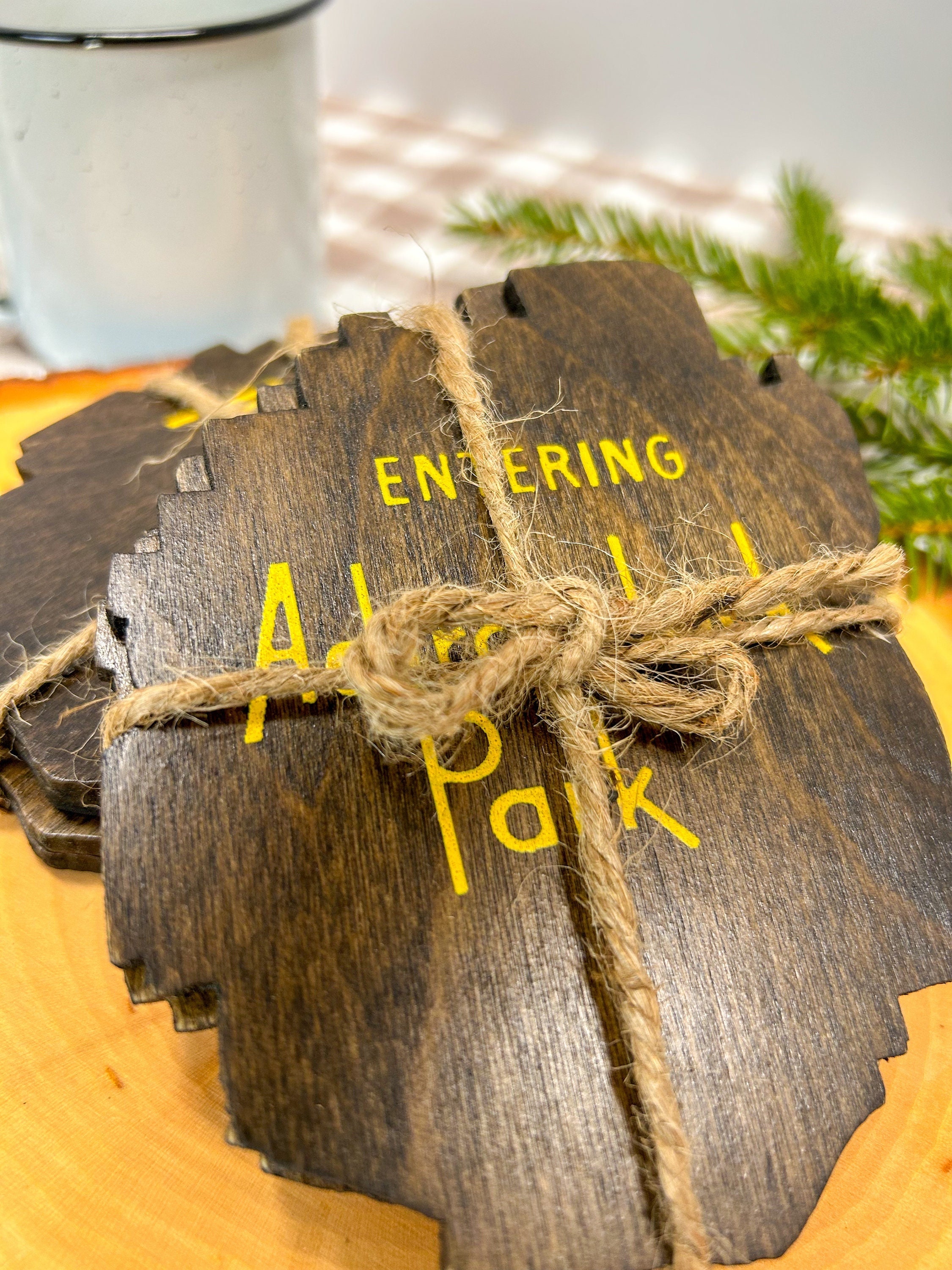 Entering Adirondack Park | Adirondack Park Sign Coasters| Upstate NY ...