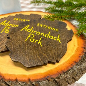 Entering Adirondack Park | Adirondack Park Sign Coasters| Upstate NY ...