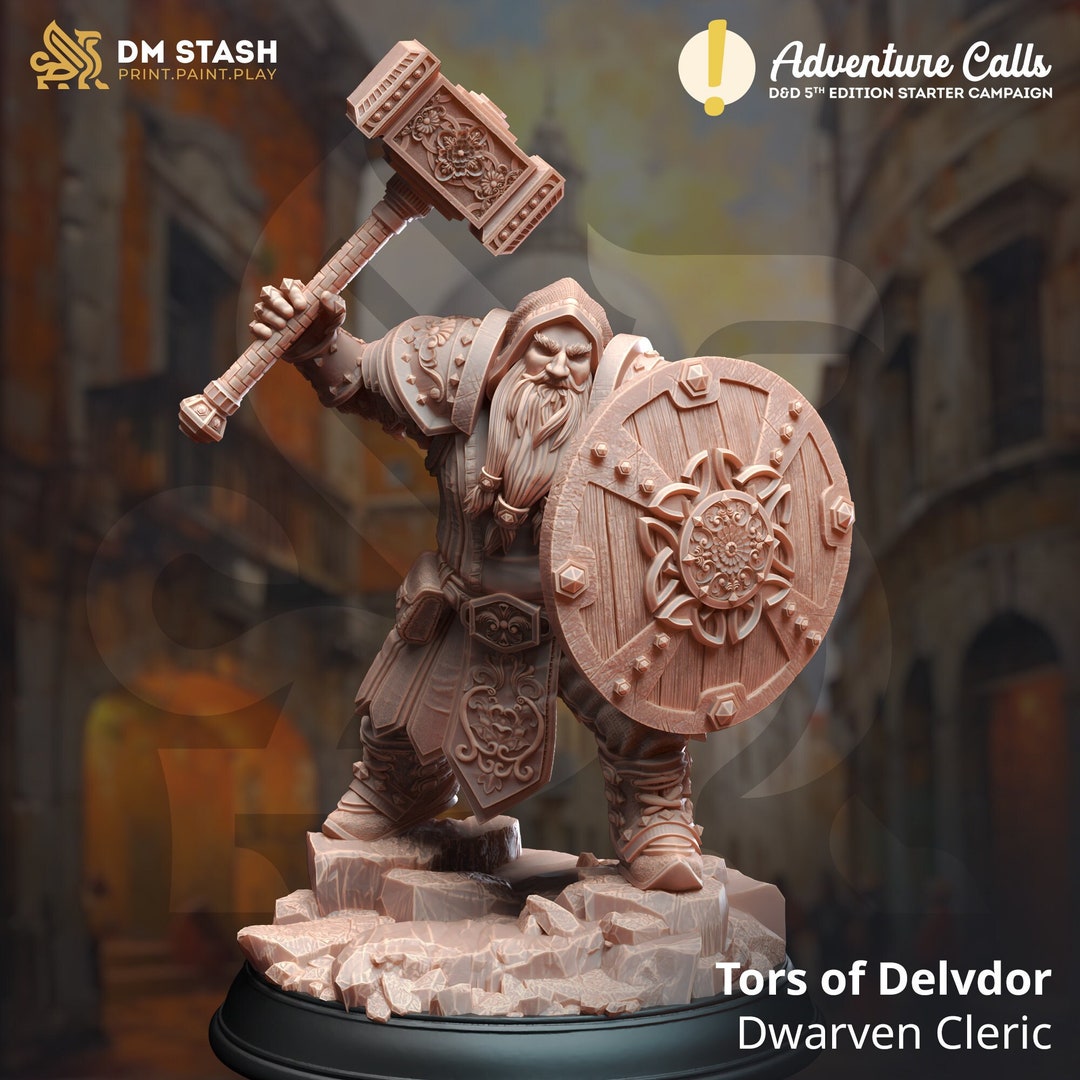 Tors of Delvdor Dwarven Cleric Dwarf Tank Fighter Dnd Miniature ...