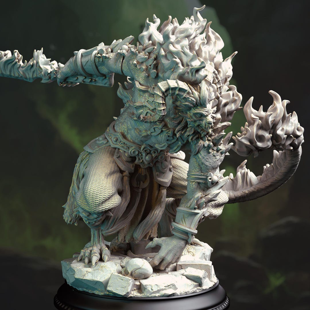 Rakshasa the Terrible Large Monster Dnd Miniature Tabletop Model Resin ...