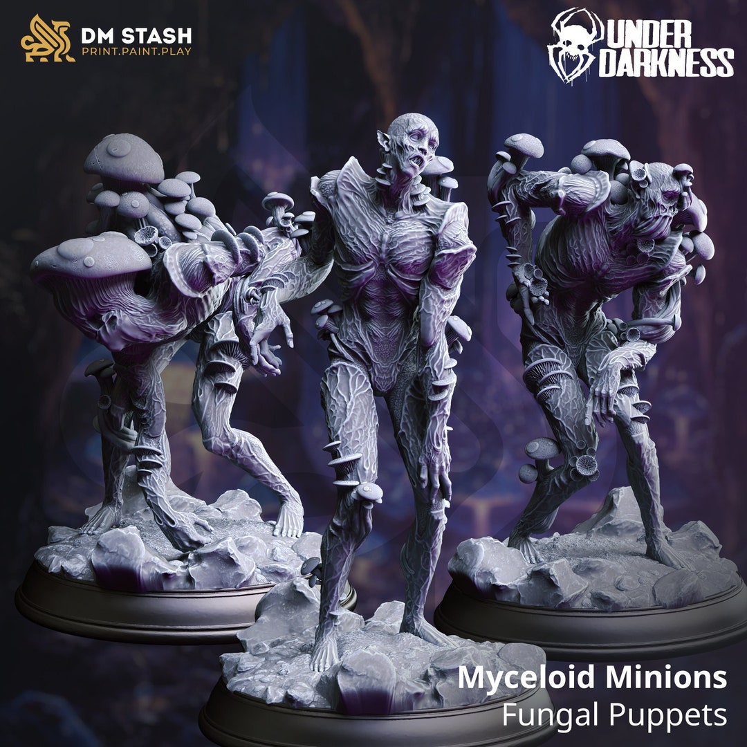 Myceloid Minions Fungal Puppets Mushroom Monsters Dnd Miniature ...