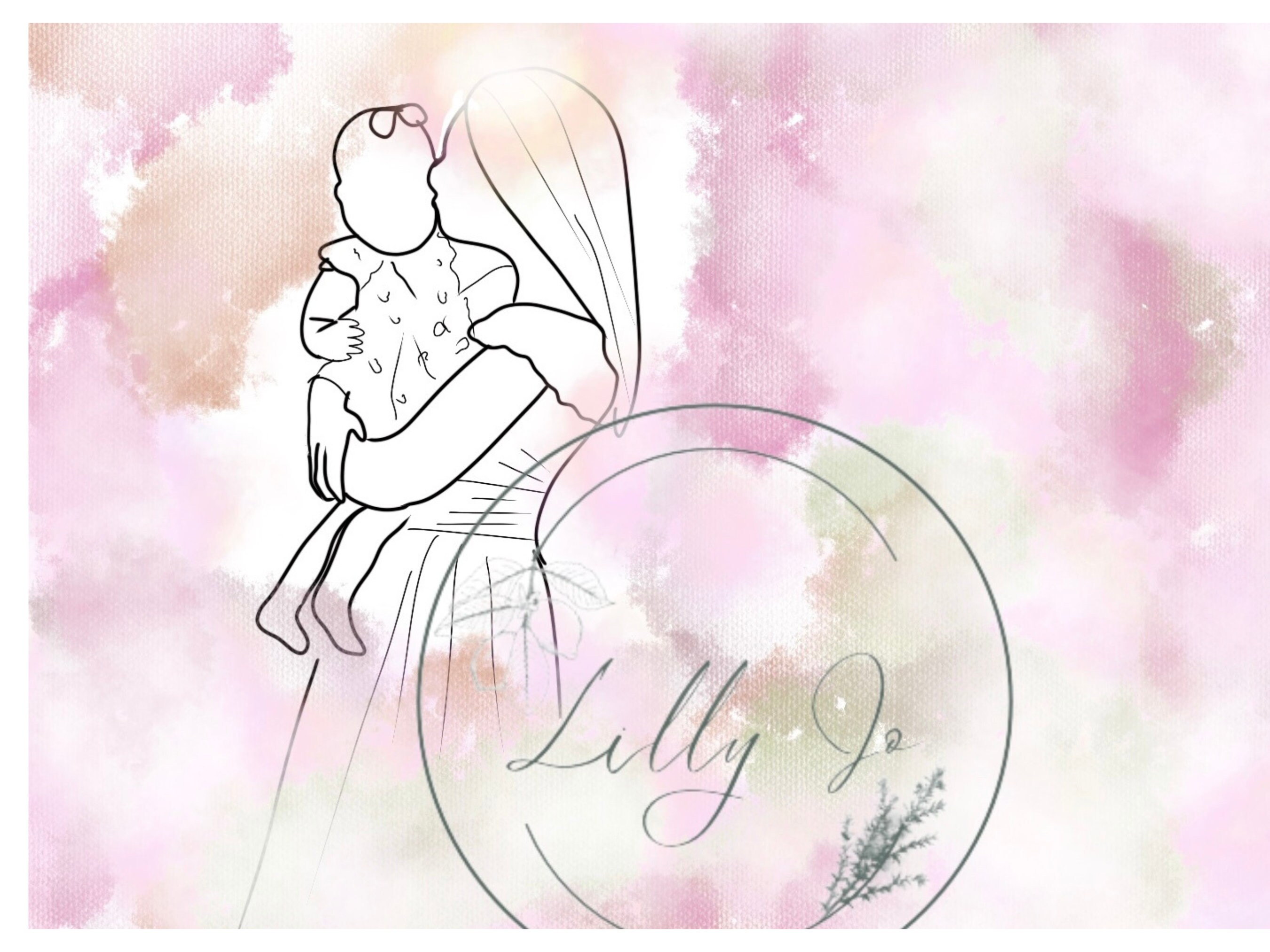 Custom Line Drawing Family Illustration- Digital Download - Etsy