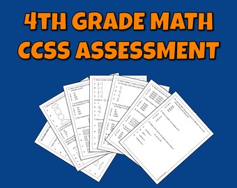 Sixth Grade Math Common Core Assessment Printable Practice Test - Etsy