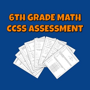 Sixth Grade Math Common Core Assessment Printable Practice Test - Etsy