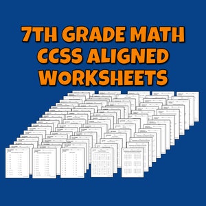 7th Grade Math Common Core Worksheets - Etsy