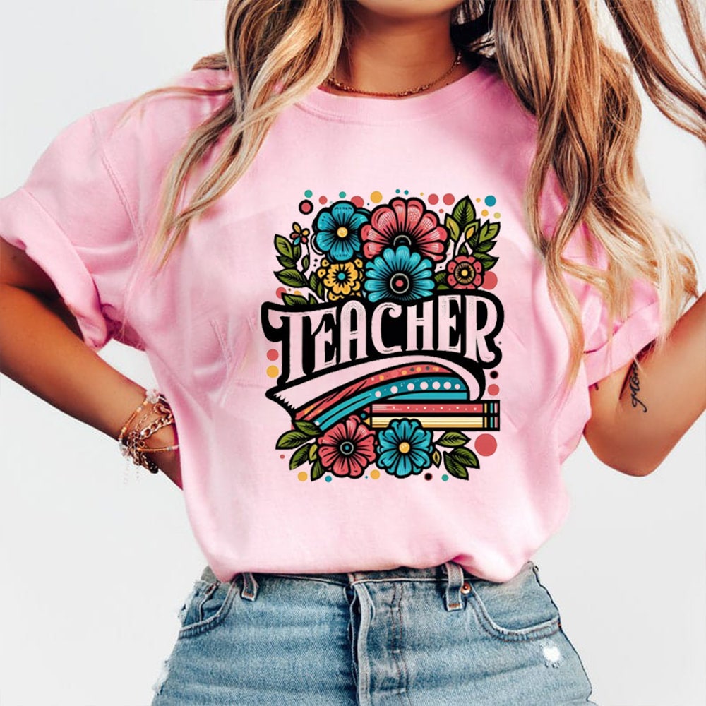 Floral Teacher Png, Wild Flower Teacher, Teacher Clipart, Teach Love ...