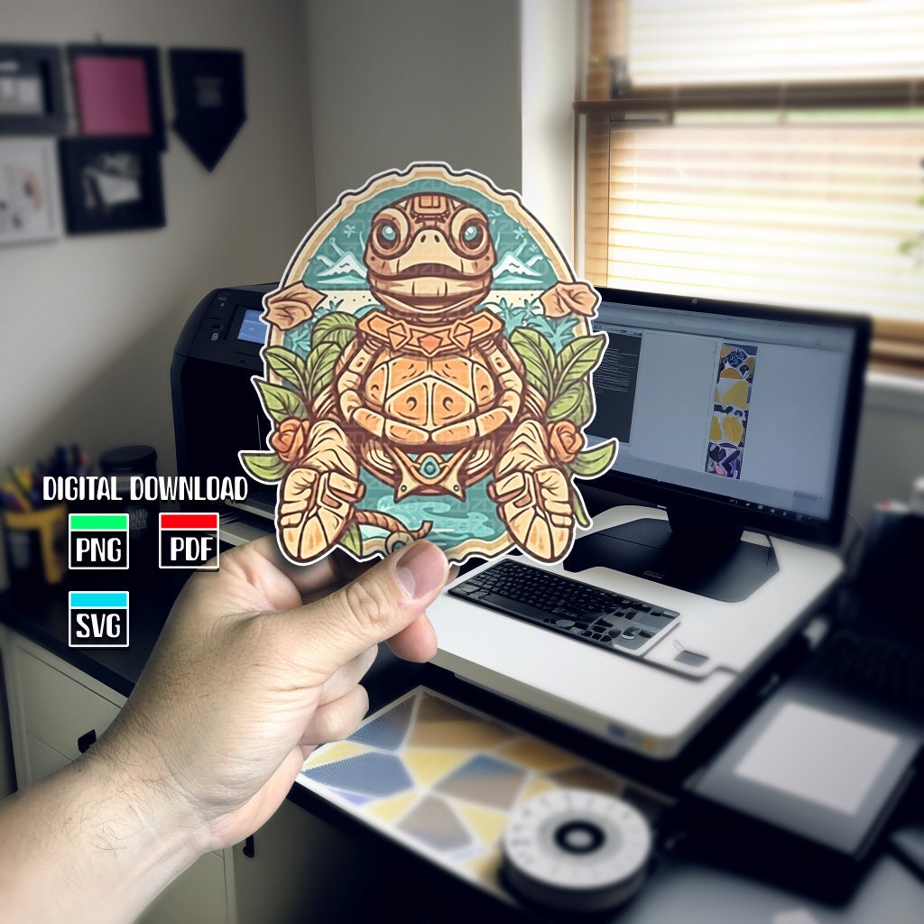 Tiki Turtle Digital Download Sea Life SVG Sea Turtle SVG - Etsy
