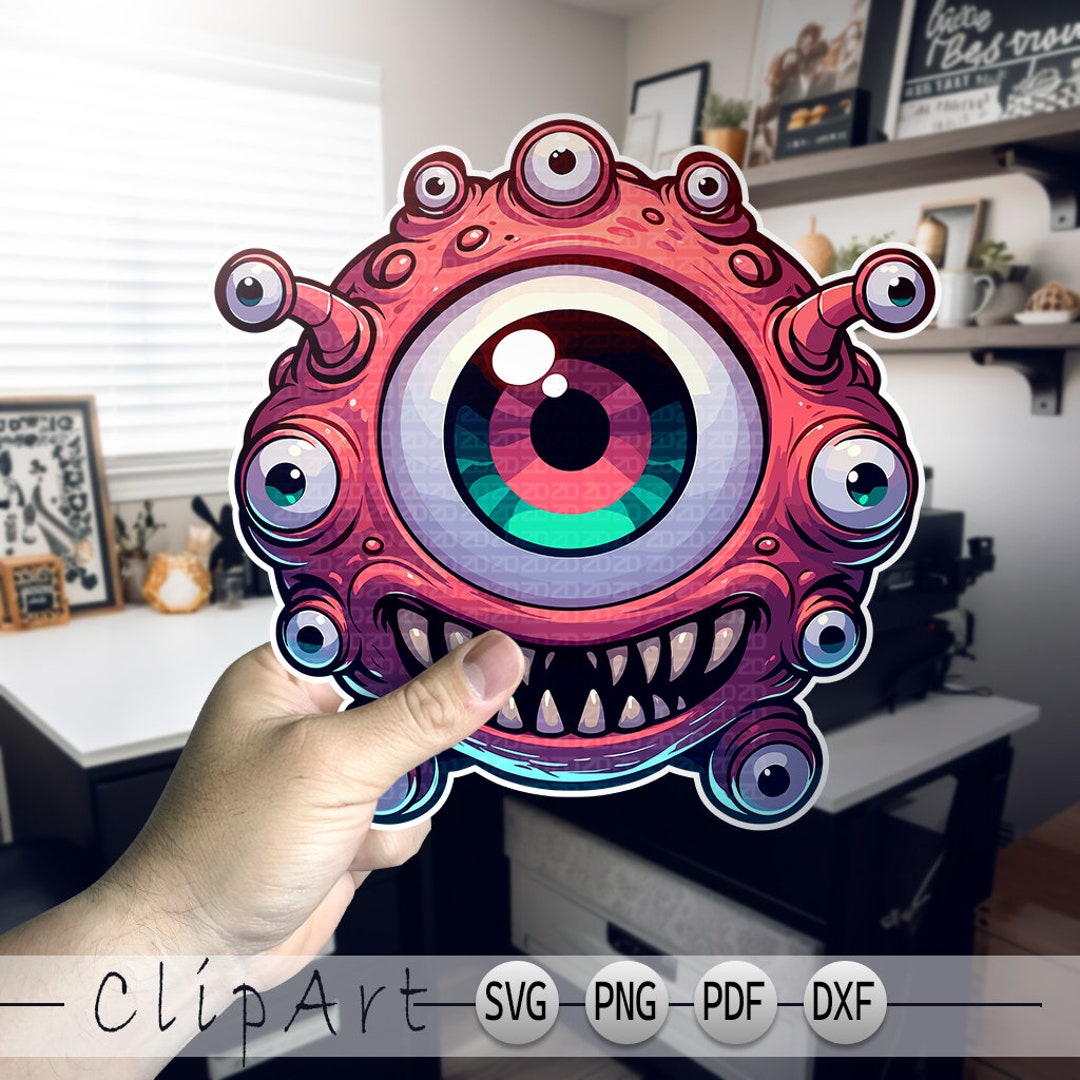 Dnd Beholder Svg Clipart,3 Svg, Beholder Shirt Design, D20 Svg, D20 ...