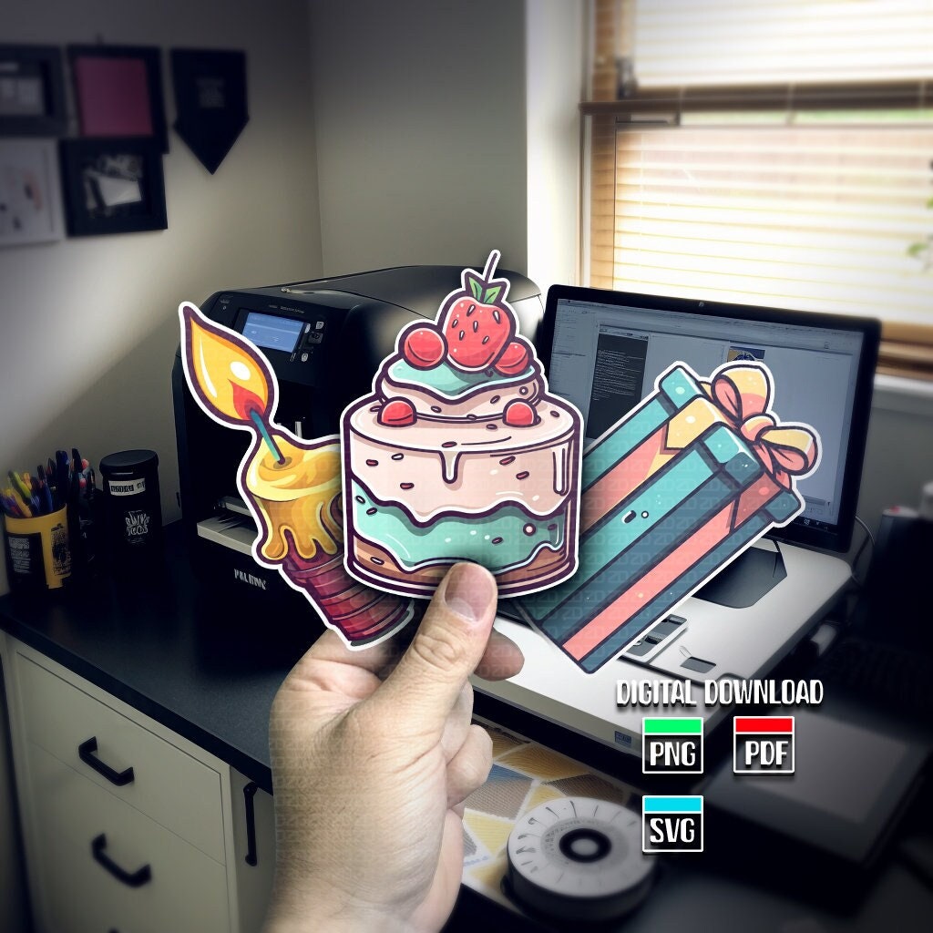 Birthday Svg Bundle, Digital Download, Pastel Colors, PNG,SVG,PDF - Etsy