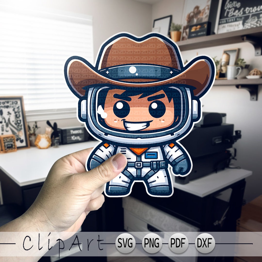 Space Cowboy Svg Clipart Western Png Astronaut Fan Kid Friendly ...