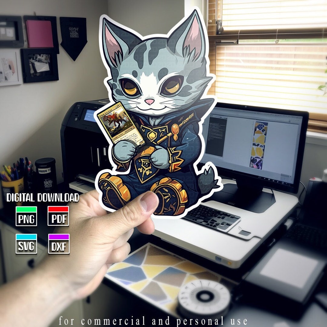Custom MTG Commander Cat in Wizard Attire SVG, Digital Download ...