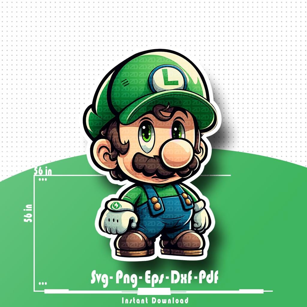 Chibi Mario Bros SVG Bundle: Luigi, Peach, Toad (digital Download) - Etsy