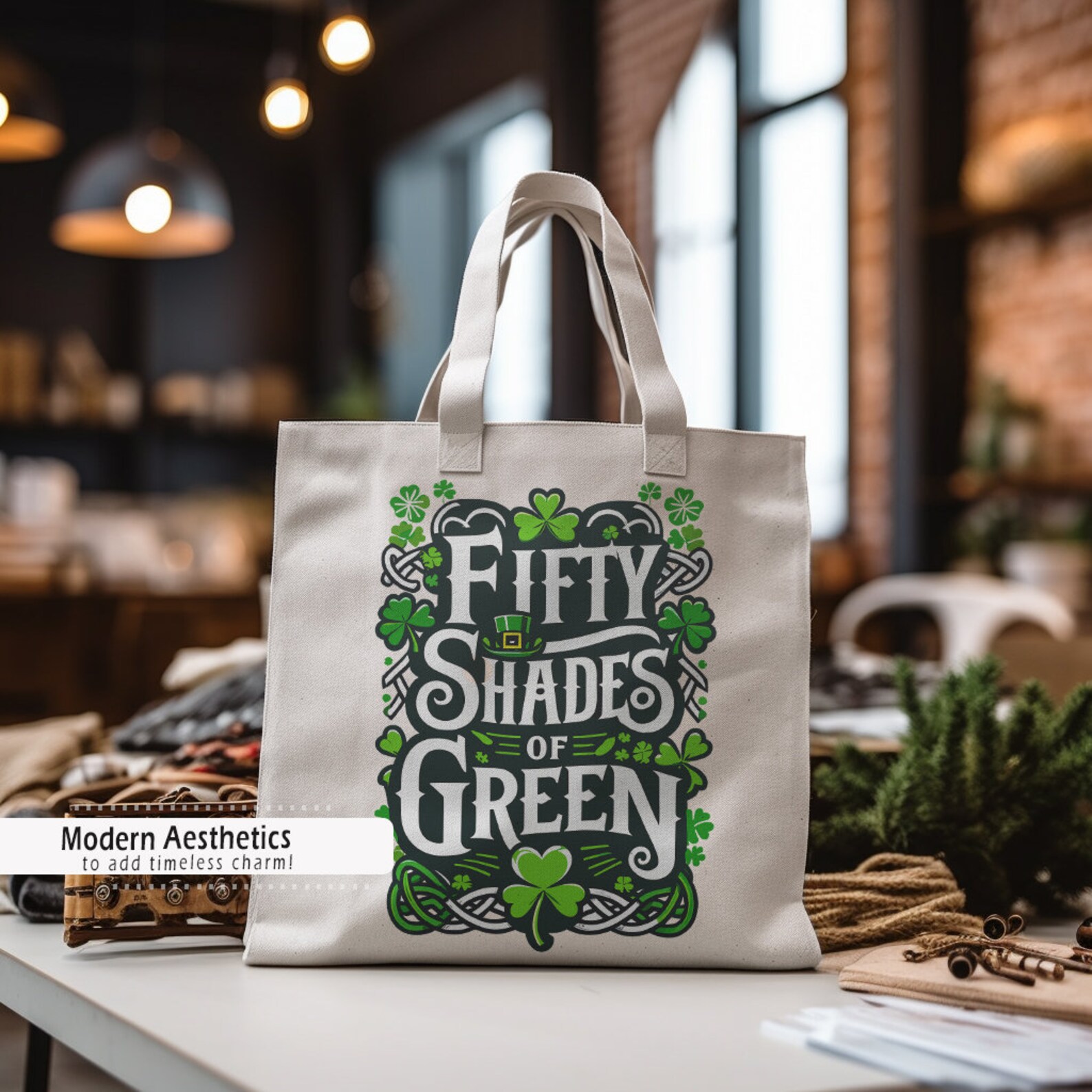 St Patricks Day SVG: Fifty Shades of Green Shamrock (digital Download ...