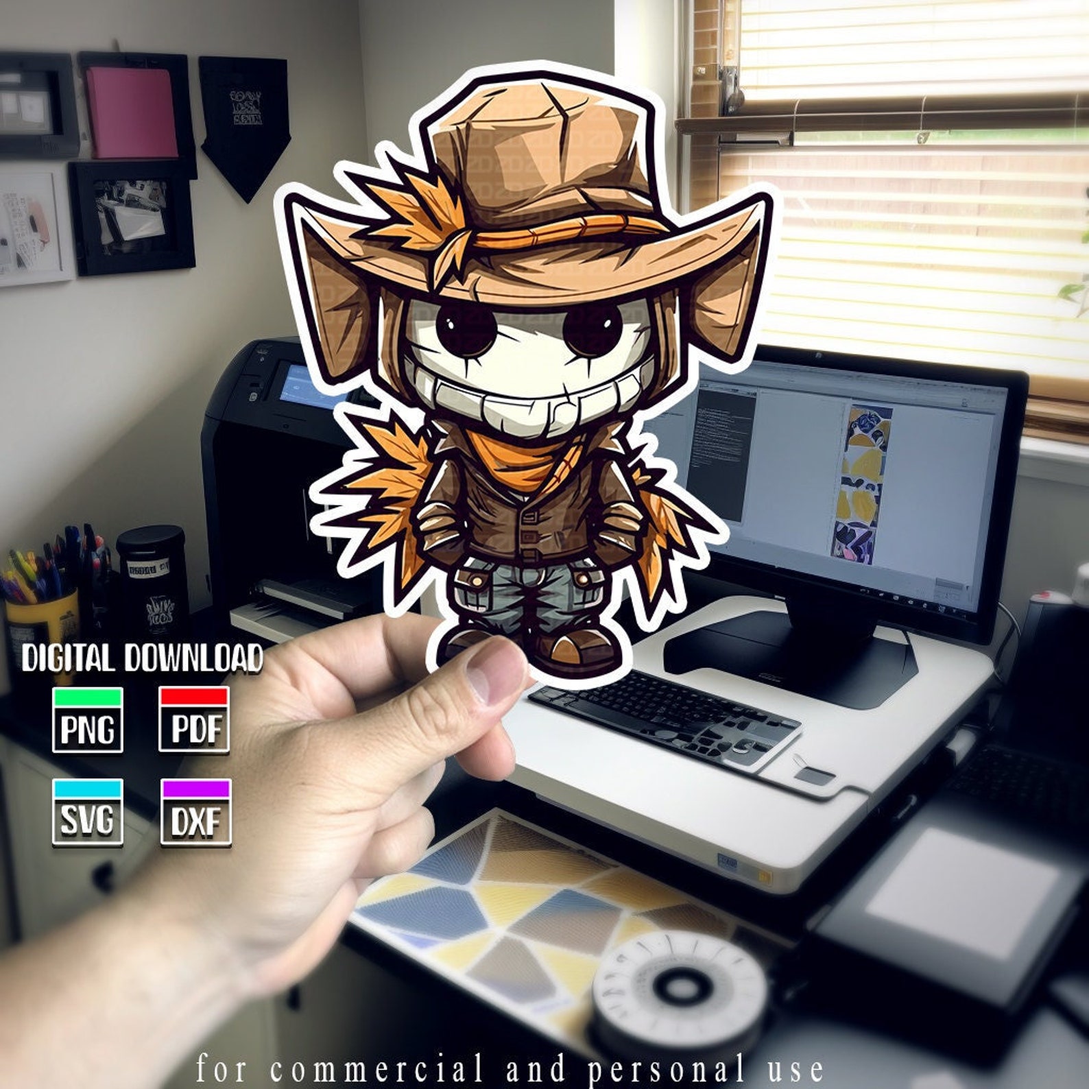 Chibi Scarecrow Svg Scarecrow Png Halloween Scarecrow - Etsy