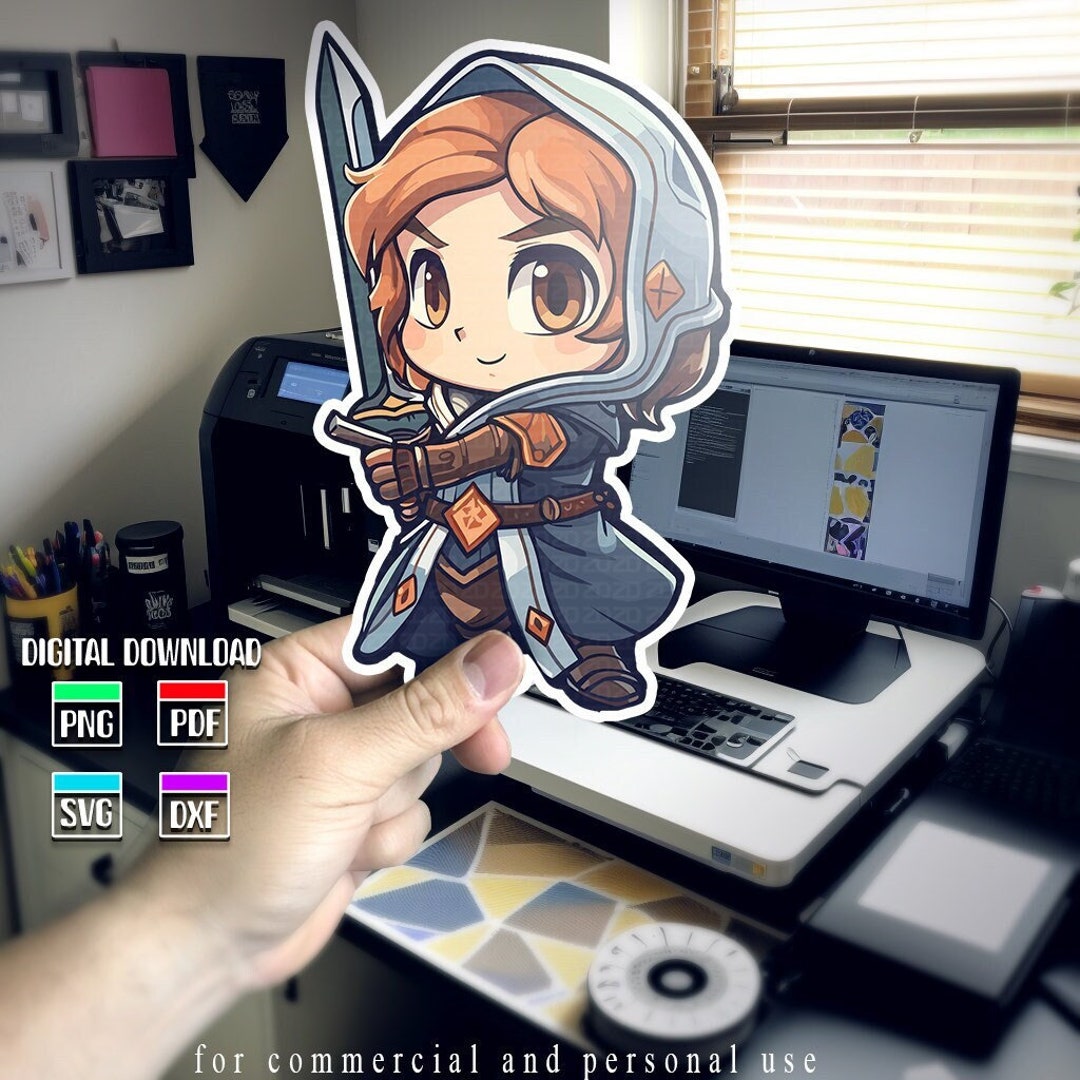 Paladin Dnd Chibi Clipart. Cute Paladin Dnd, Chibi Paladin, Kawaii ...