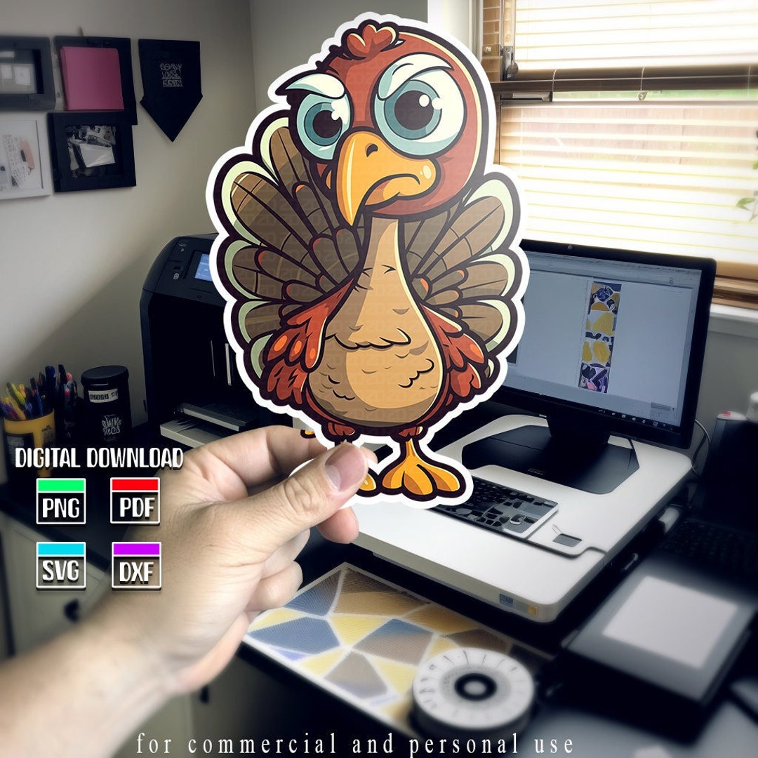 Thanksgiving Turkey Clipart, Chibi Turkey Svg, Cute Turkey Png, Kawaii ...
