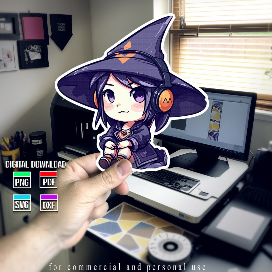 Autism Awareness Halloween Witch, Digital Download for Inclusive Magic ...