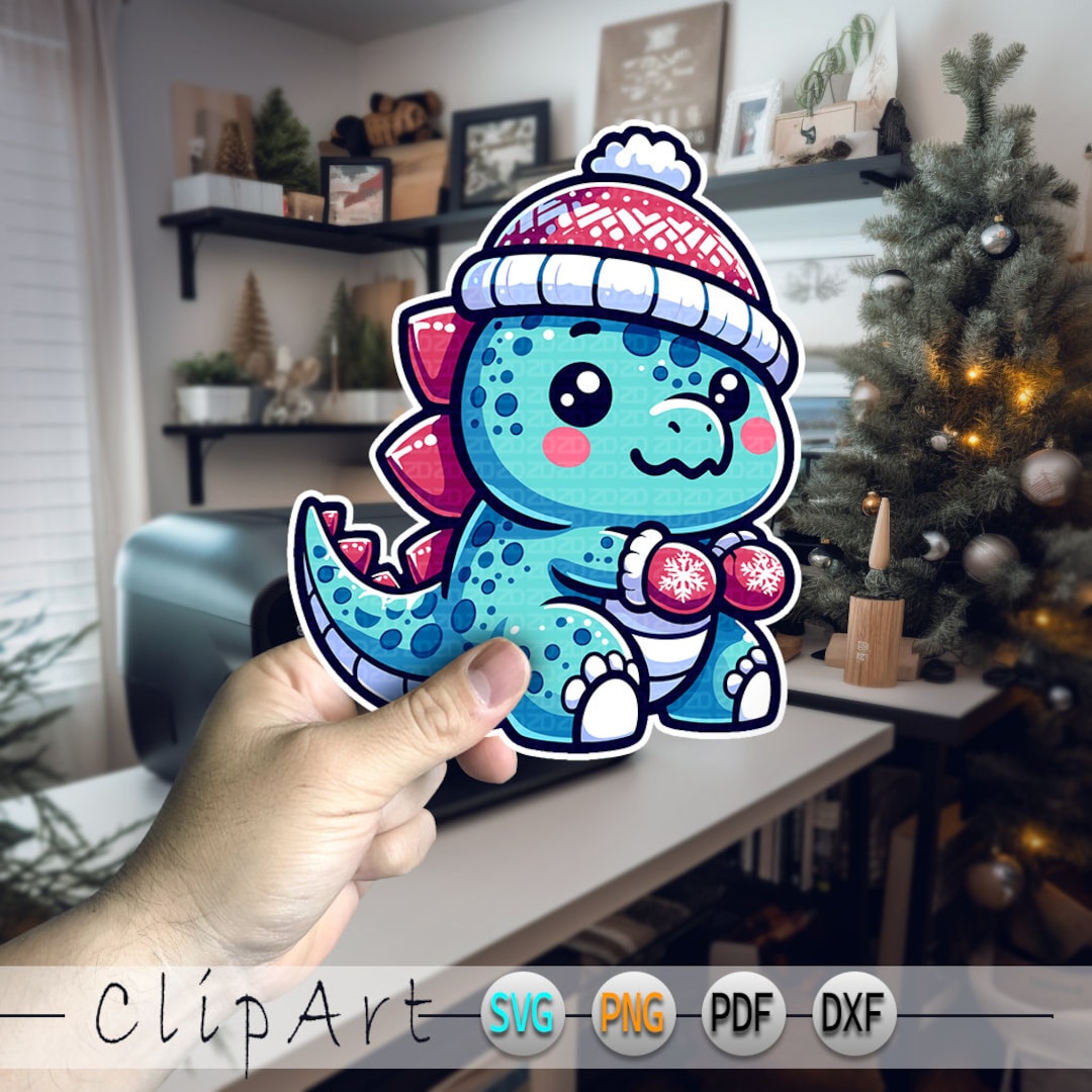 Cute Christmas Dinosaur Svg Xmas Clipart Christmas Png Happy Holidays ...