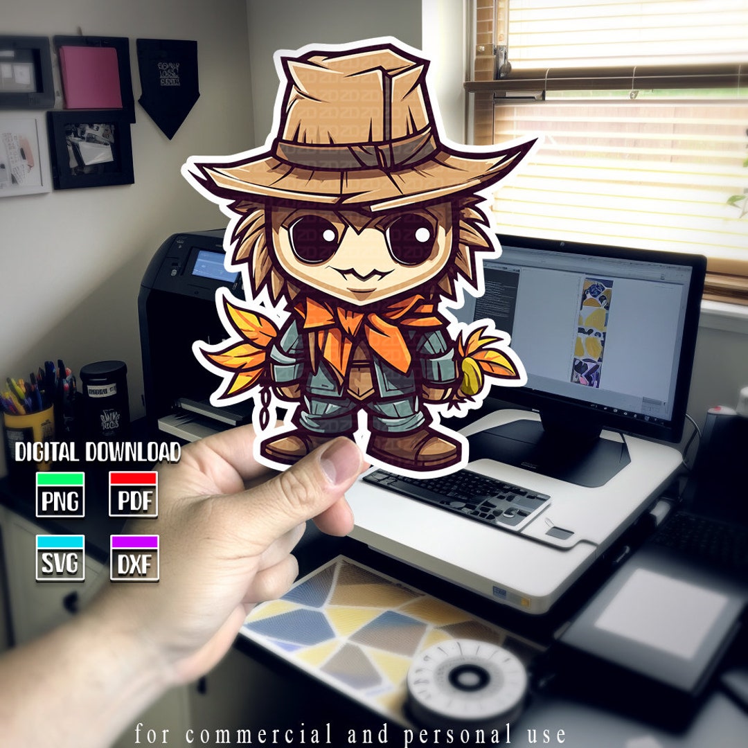 Chibi Scarecrow Clip Art: Halloween Harvest Design (digital Download ...