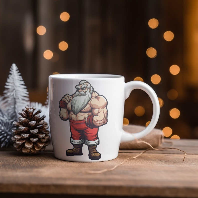 Buff Santa Claus SVG Clipart: Christmas Crossfit Cricut File (digital ...