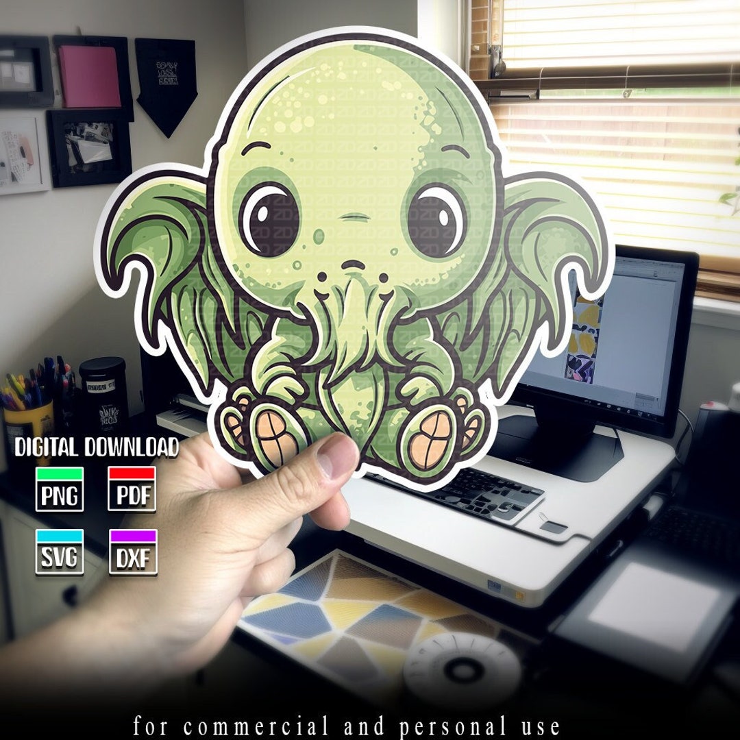 Cthulhu Svg Clip Art Call of Cthulhu Inspired Design Svg Png Pdf Dxf - Etsy