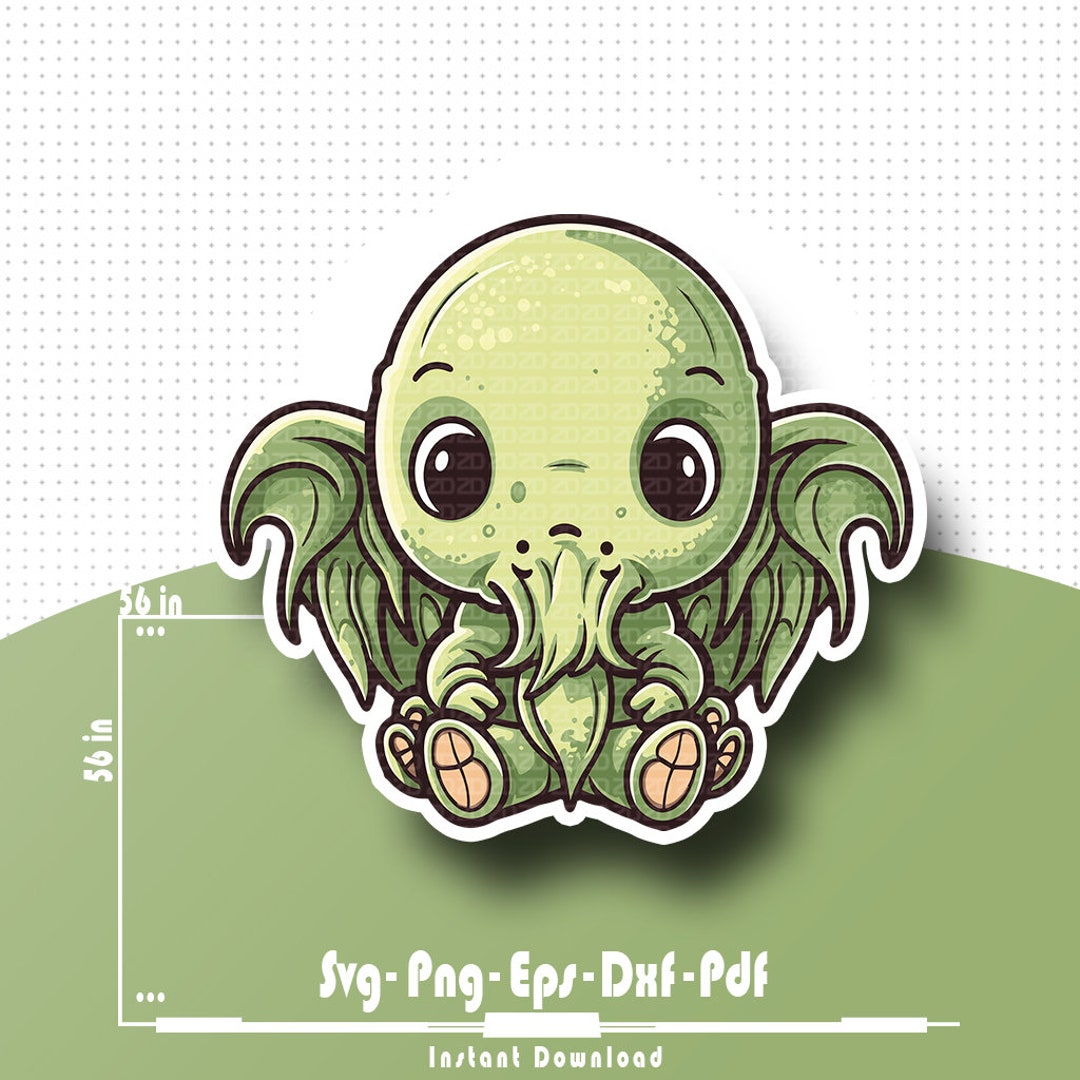 Cthulhu Svg Clip Art Call of Cthulhu Inspired Design Svg Png Pdf Dxf - Etsy