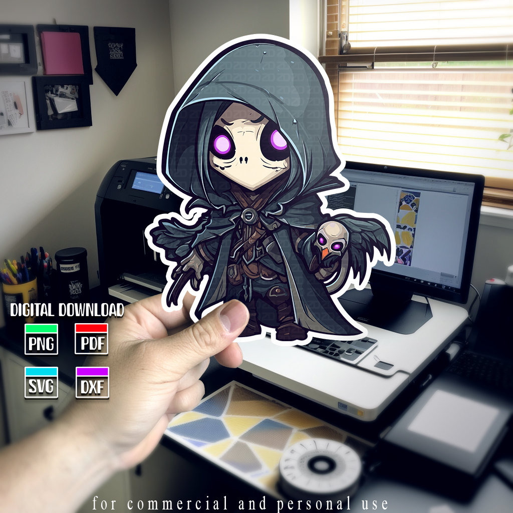 Chibi Necromancer Svg Dnd Svg Necromancer Dark Wizard Svg - Etsy Australia